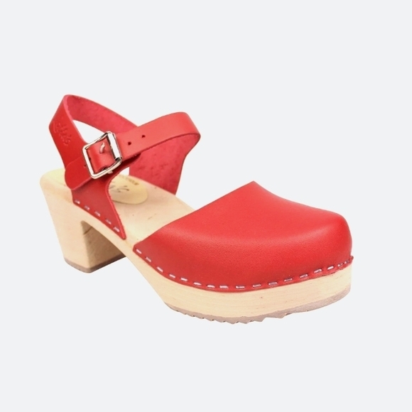 Lottas | Shoes | Stylish Red Leather Clogs | Poshmark